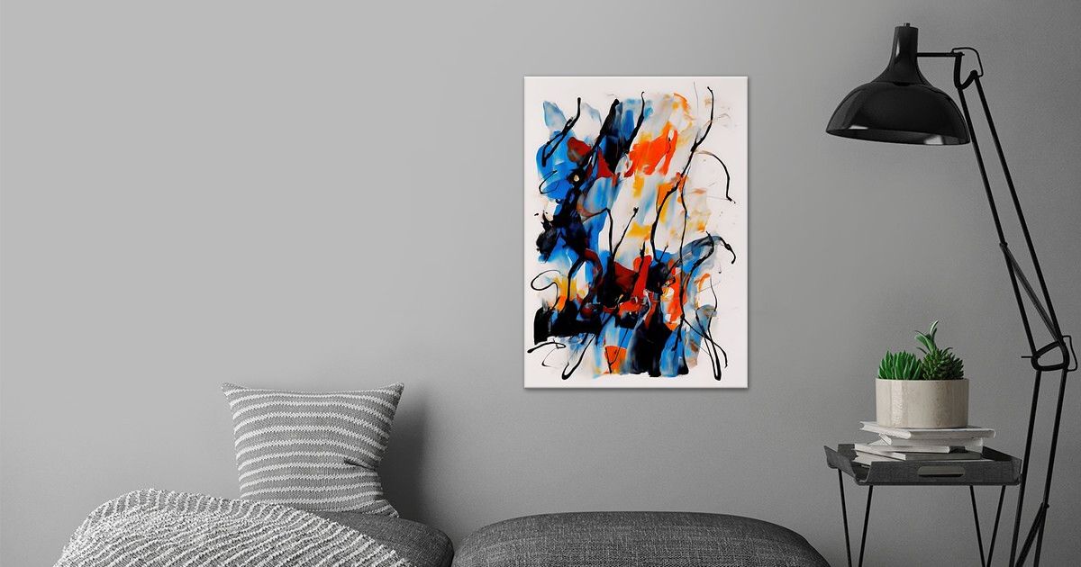 'BRUSH STROKE ABSTRACT ART' Poster by UillianRius | Displate