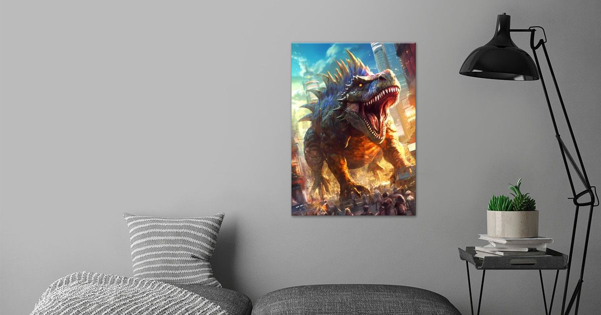 'T Rex Dinosaur Fury' Poster by Luong Phat | Displate