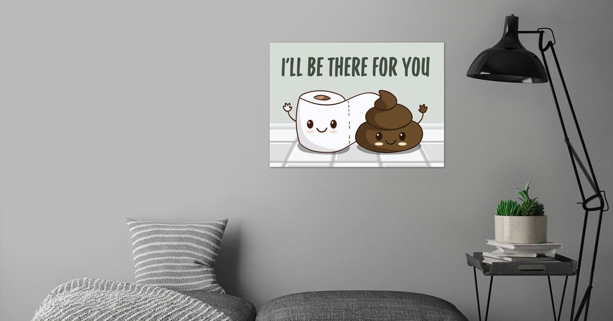 'Toilet Paper and Poop' Poster by 84PixelDesign | Displate