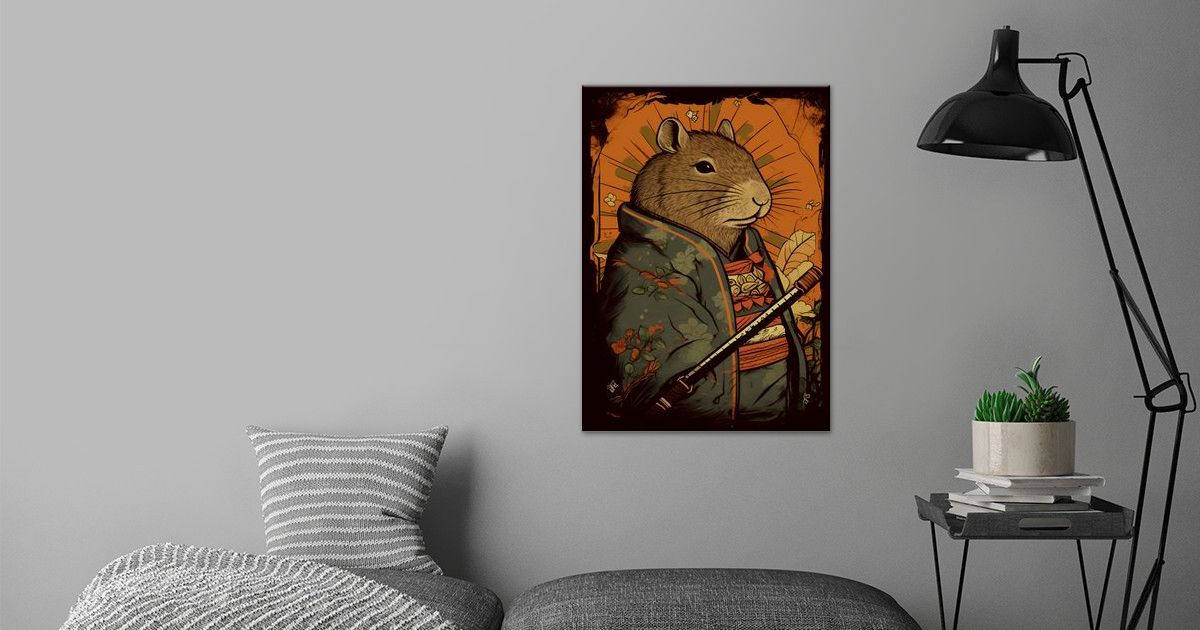 'Capybara Samurai' Poster by FavoritePlates | Displate