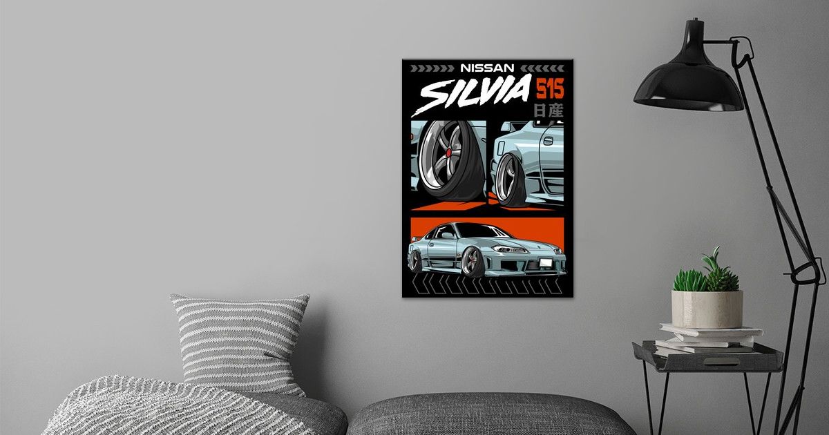 'Nissan Silvia S15' Poster by Mikhaila Poster Design | Displate