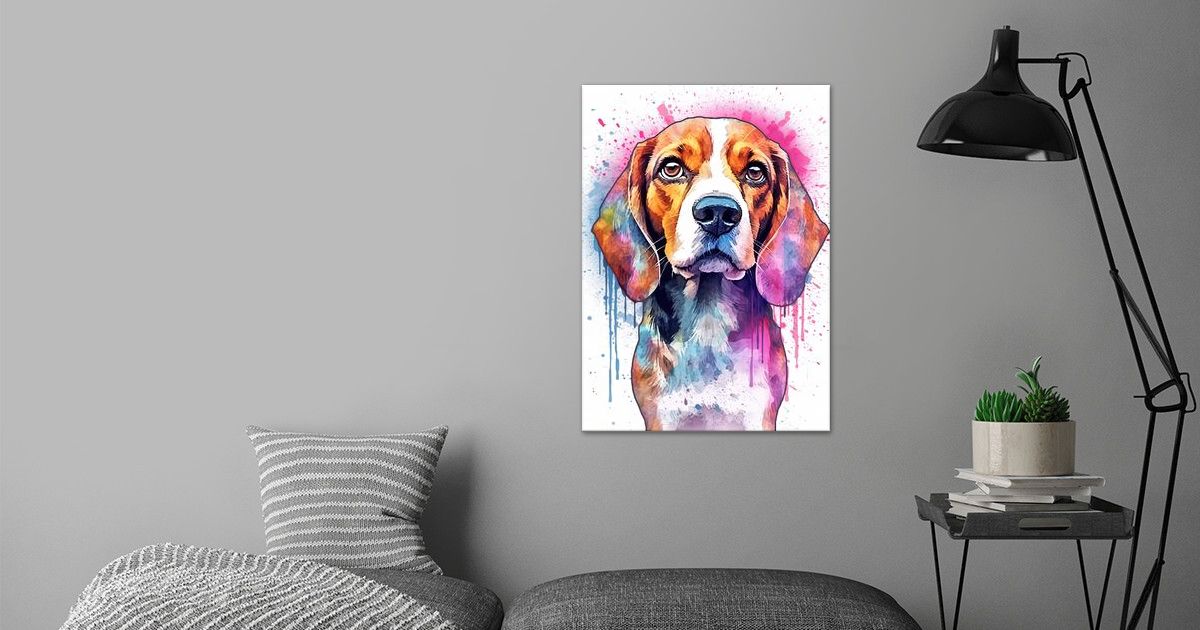 'Cute Beagle Dog Portrait' Poster by BestPrints | Displate