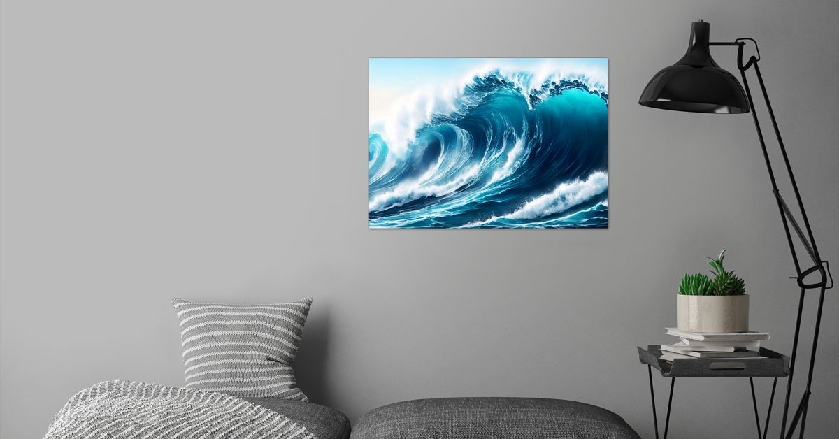 'Vibrant Ocean Waves' Poster by Shamoon Ibrahim Rasheed | Displate