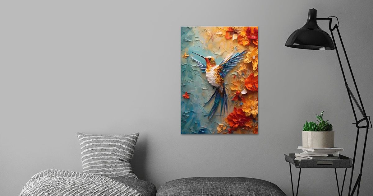 'Hummingbird Colorful' Poster by DecoyDesign | Displate