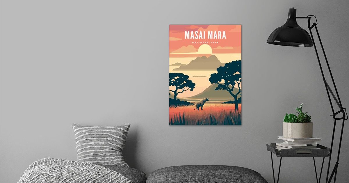 'Masai Mara National Park' Poster by Mark Vincent Verallo | Displate