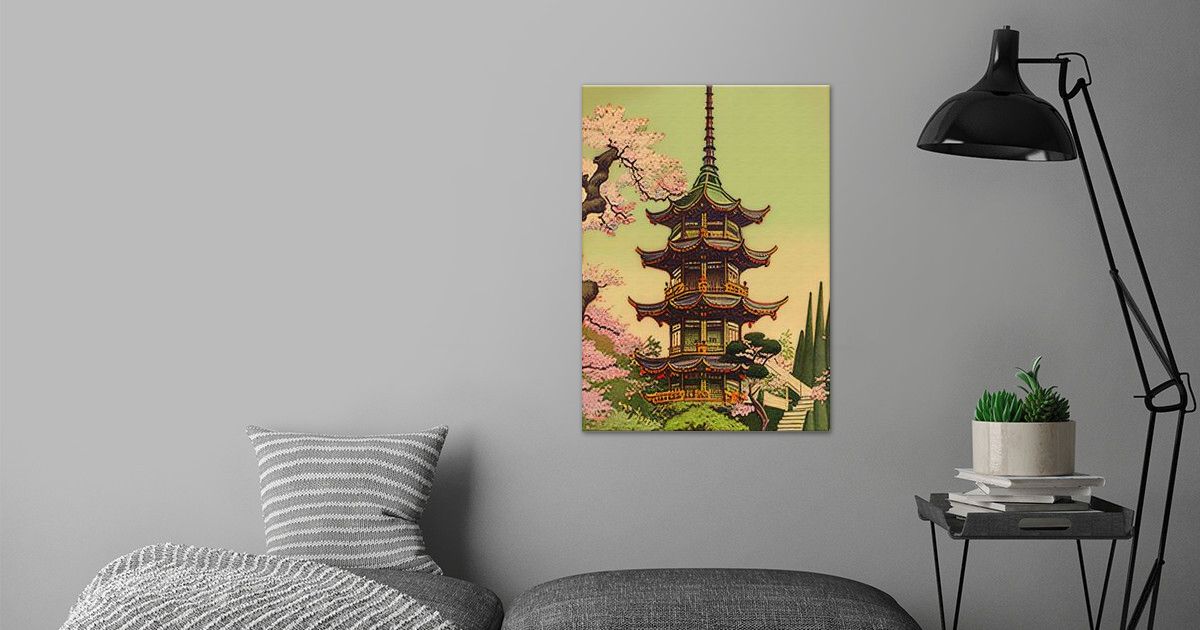 'Nouveau asian castle Japan' Poster by MCAshe Art | Displate