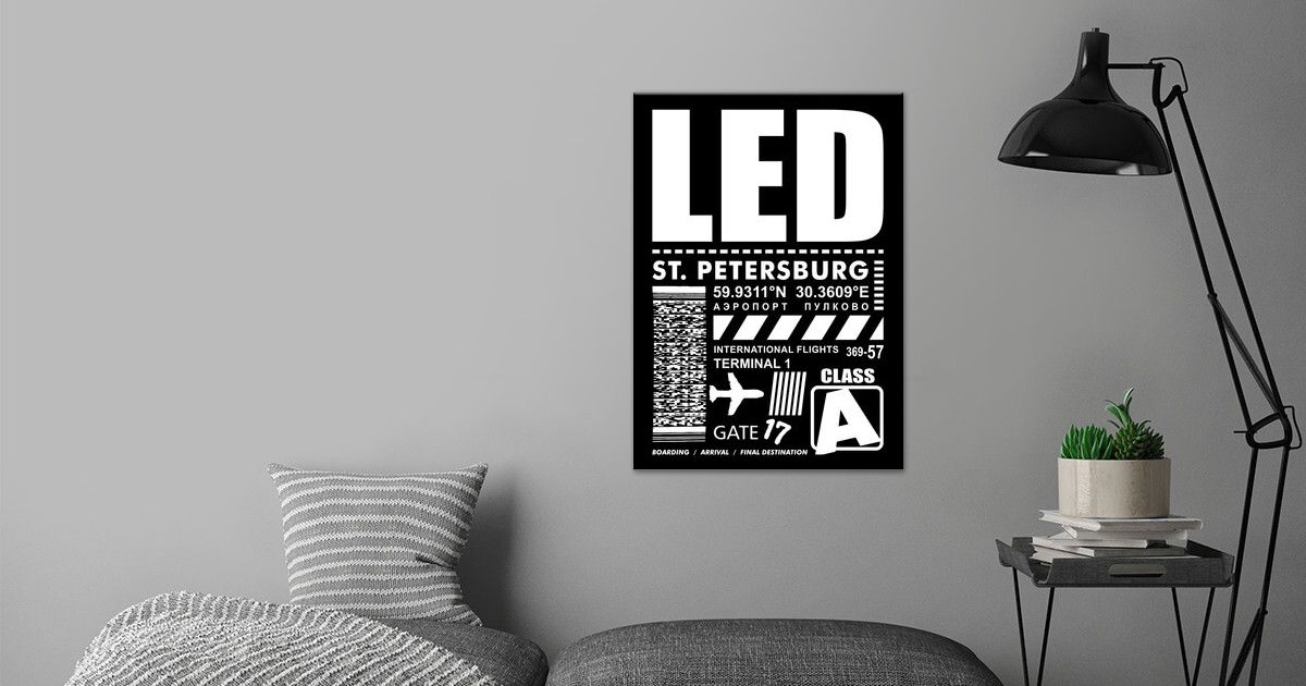 'St Petersburg Airport LED' Poster by ALMA Studio | Displate