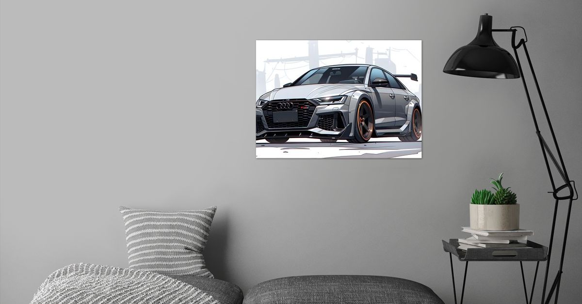 'Audi RS8 Sport Race Car' Poster by Dragon Ball Masterpiece | Displate