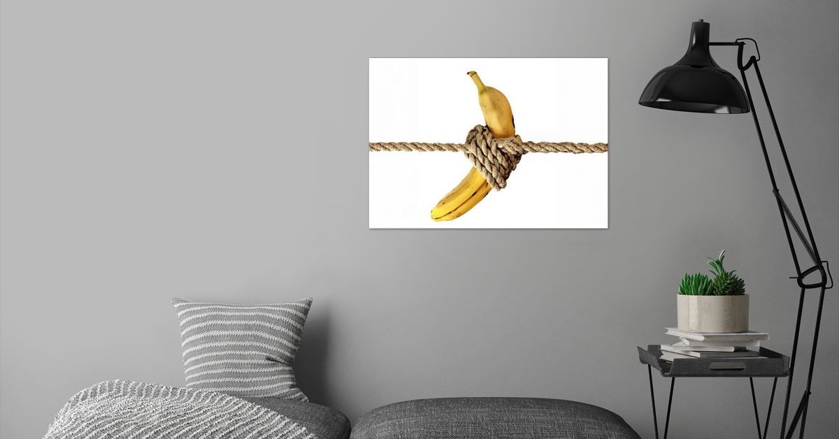 'Banana tied with rope isol' Poster by Gianfranco Grenar | Displate