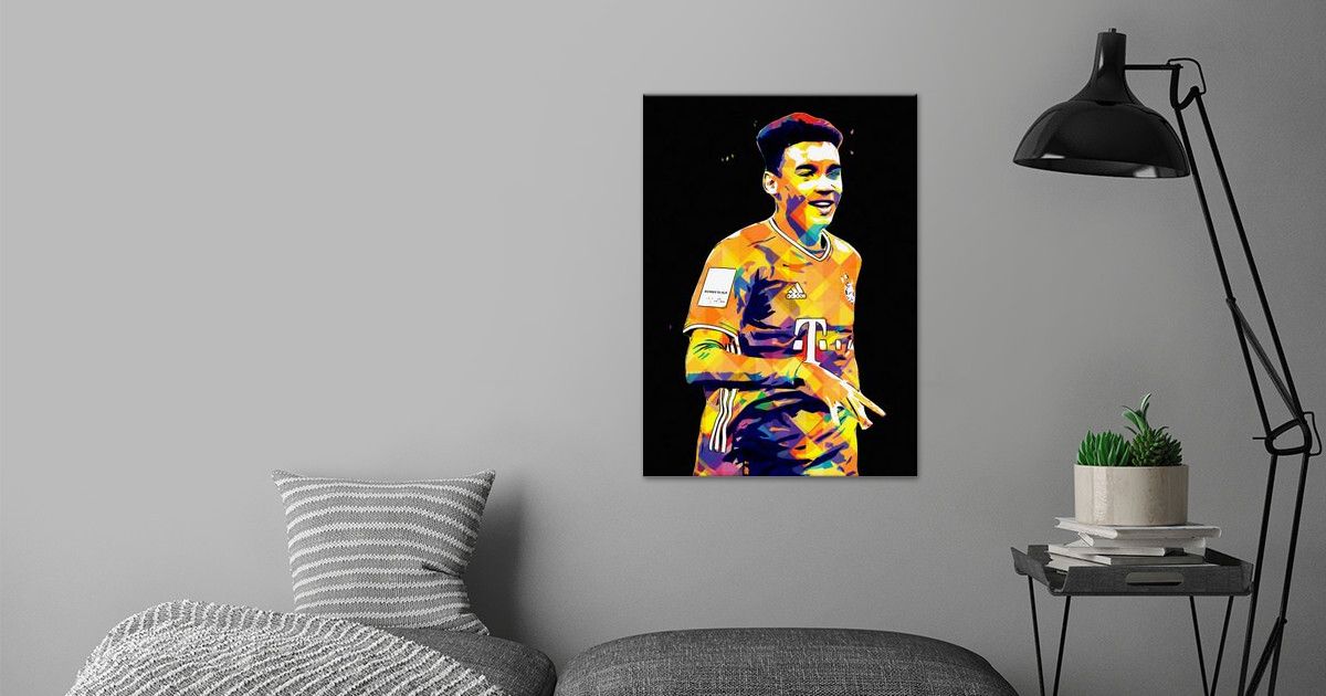 'Jamal Musiala Style 80s' Poster by HildaWarren Studio | Displate