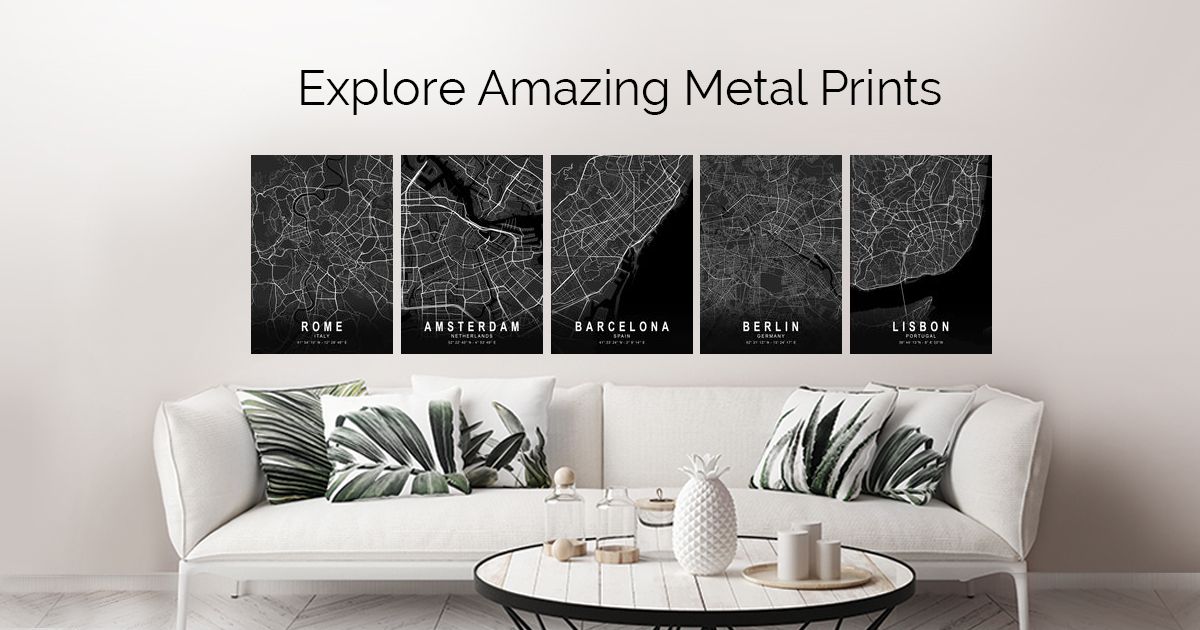 'Dark City Maps' Posters | DesignerMind | Displate